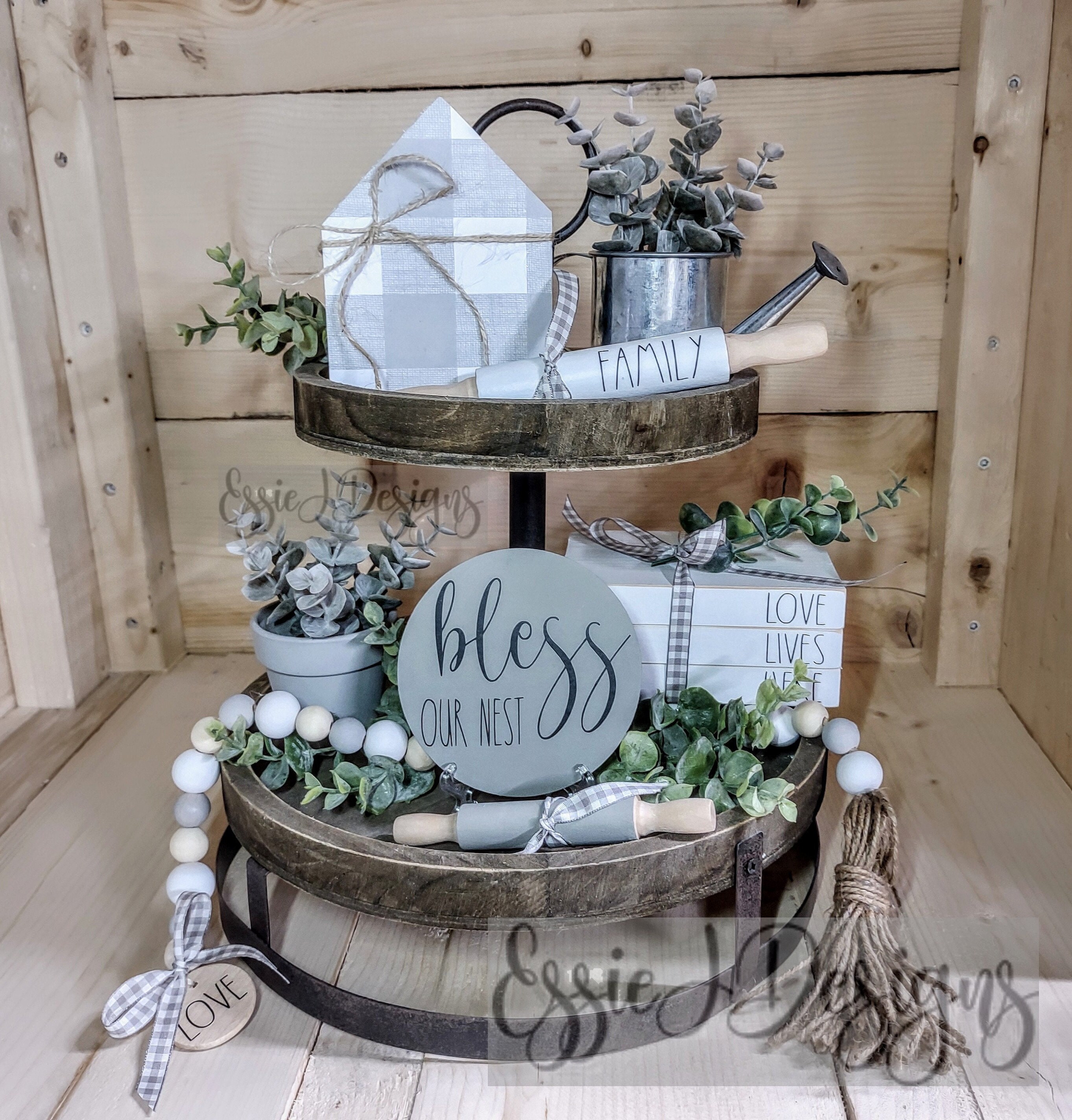 Tier Tray Decor Bundle Tiered Tray Decor Bundle Summer - Etsy