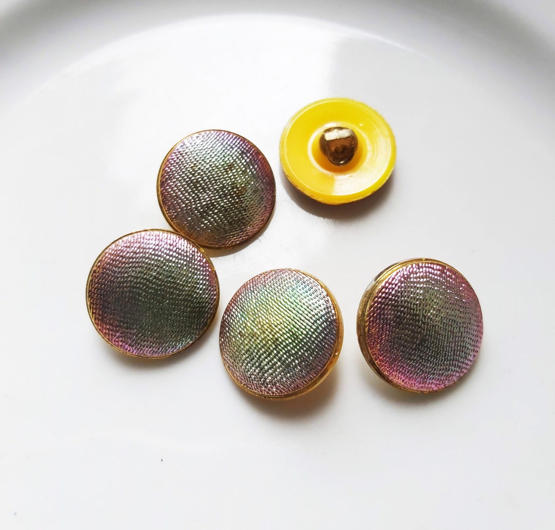 Glass Holographic Vintage Buttons - Etsy
