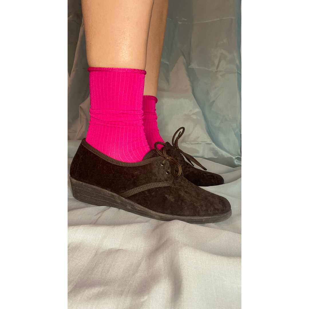 Mori Girl 60s Velour Shoes - Etsy