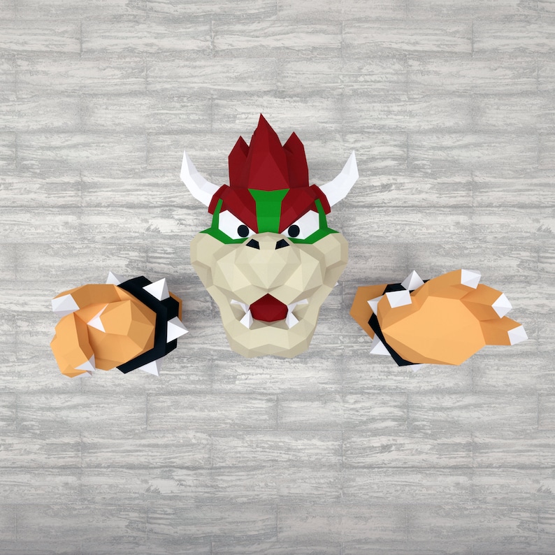 Papercraft Bowser Wall Model templates in Digital Format - Etsy Australia