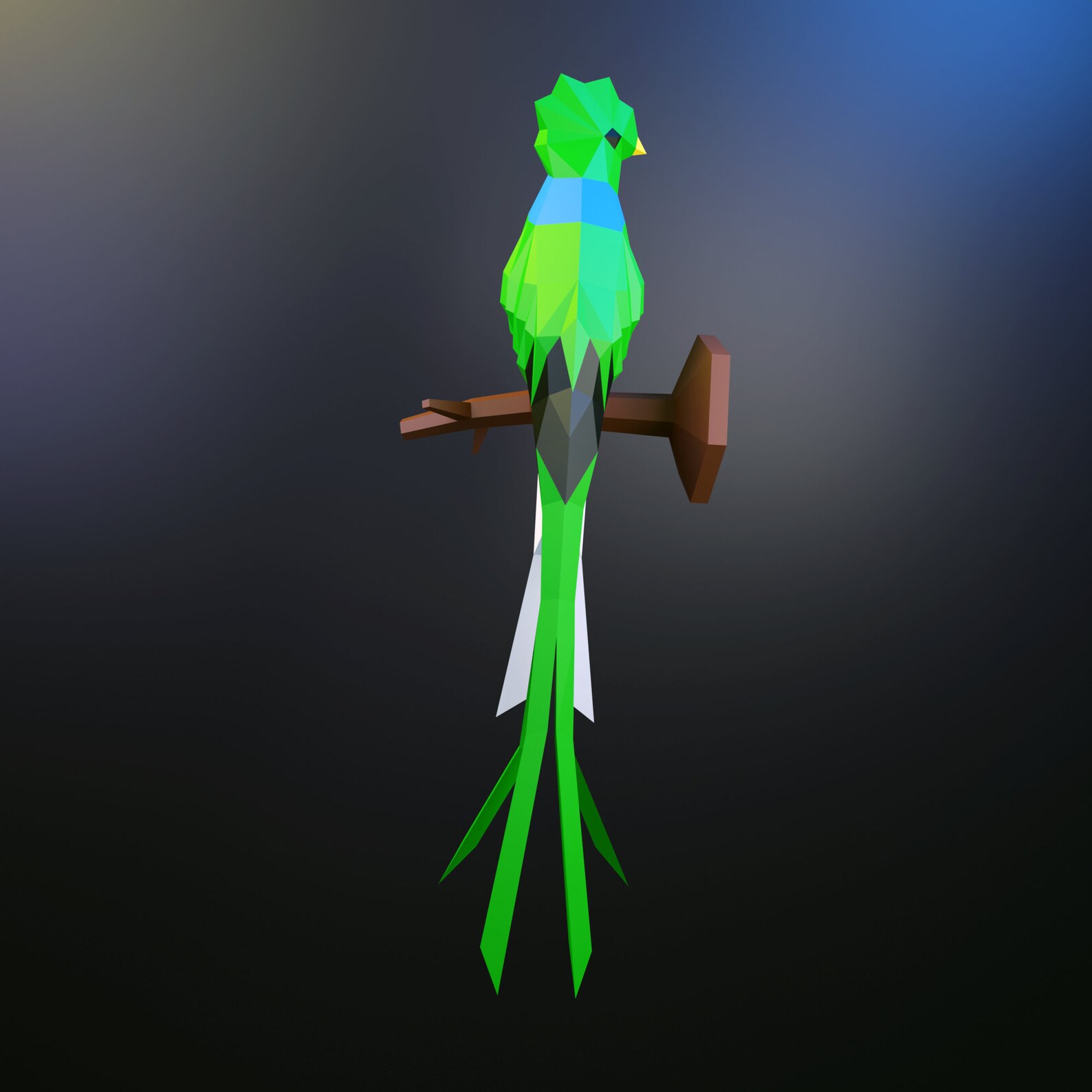 Papercraft Quetzal, Template, Bird, Animal, DIY PDF, FDX, Low Poly ...