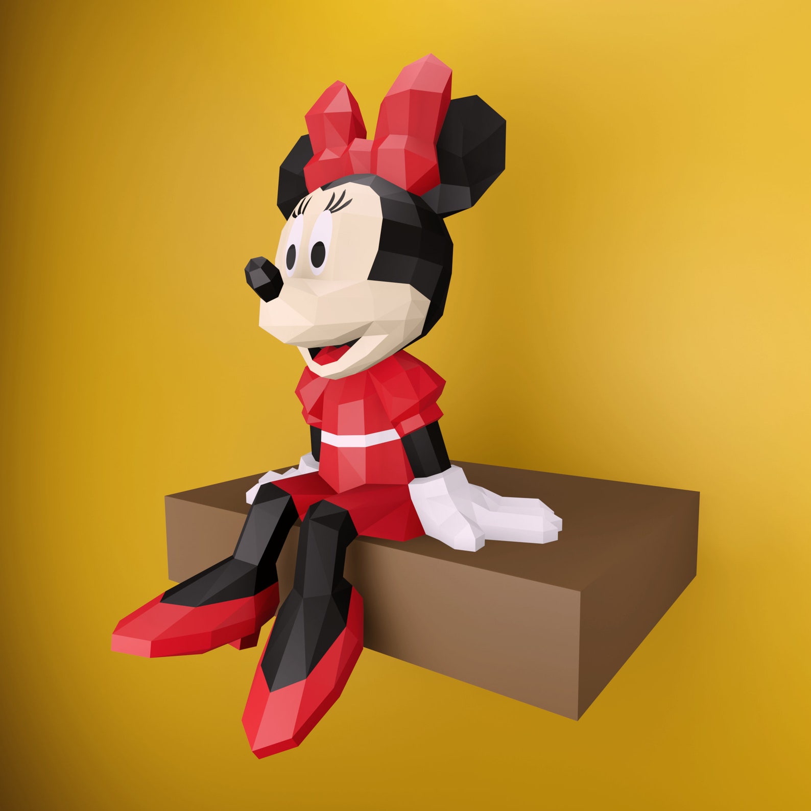 Papercraft Minnie Mouse, Pdf, SVG and DXF Format Compatible With Cricut ...
