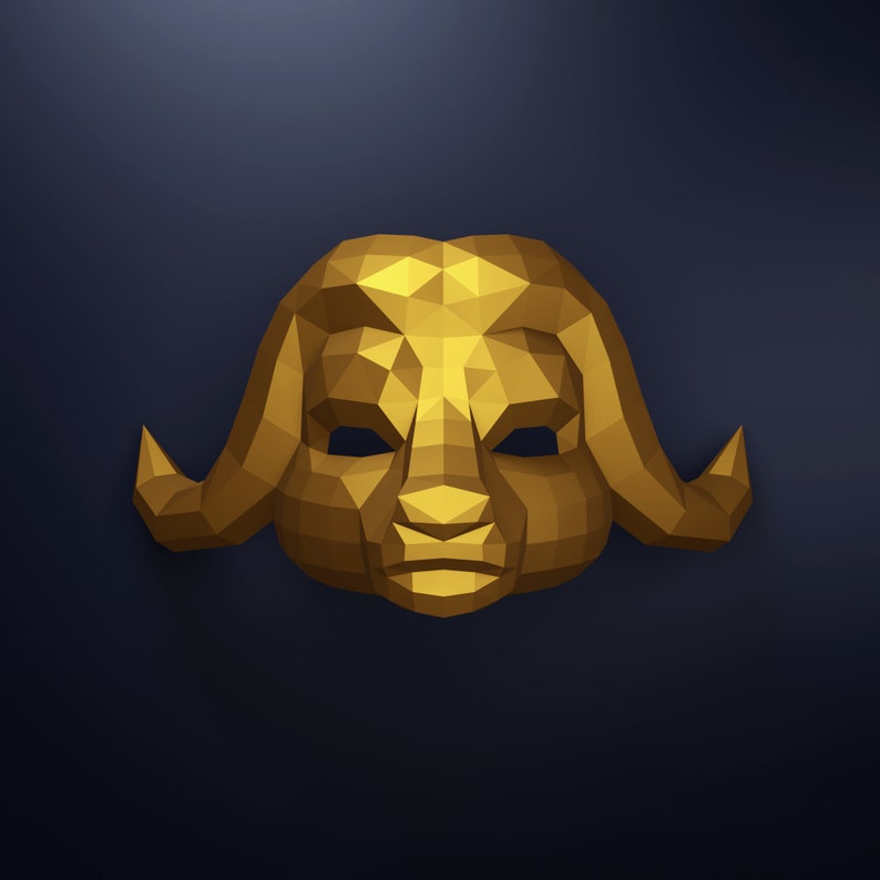 Papercraft Buffalo Mask Template PDF / Buffalo Mask VIP Squid Game ...