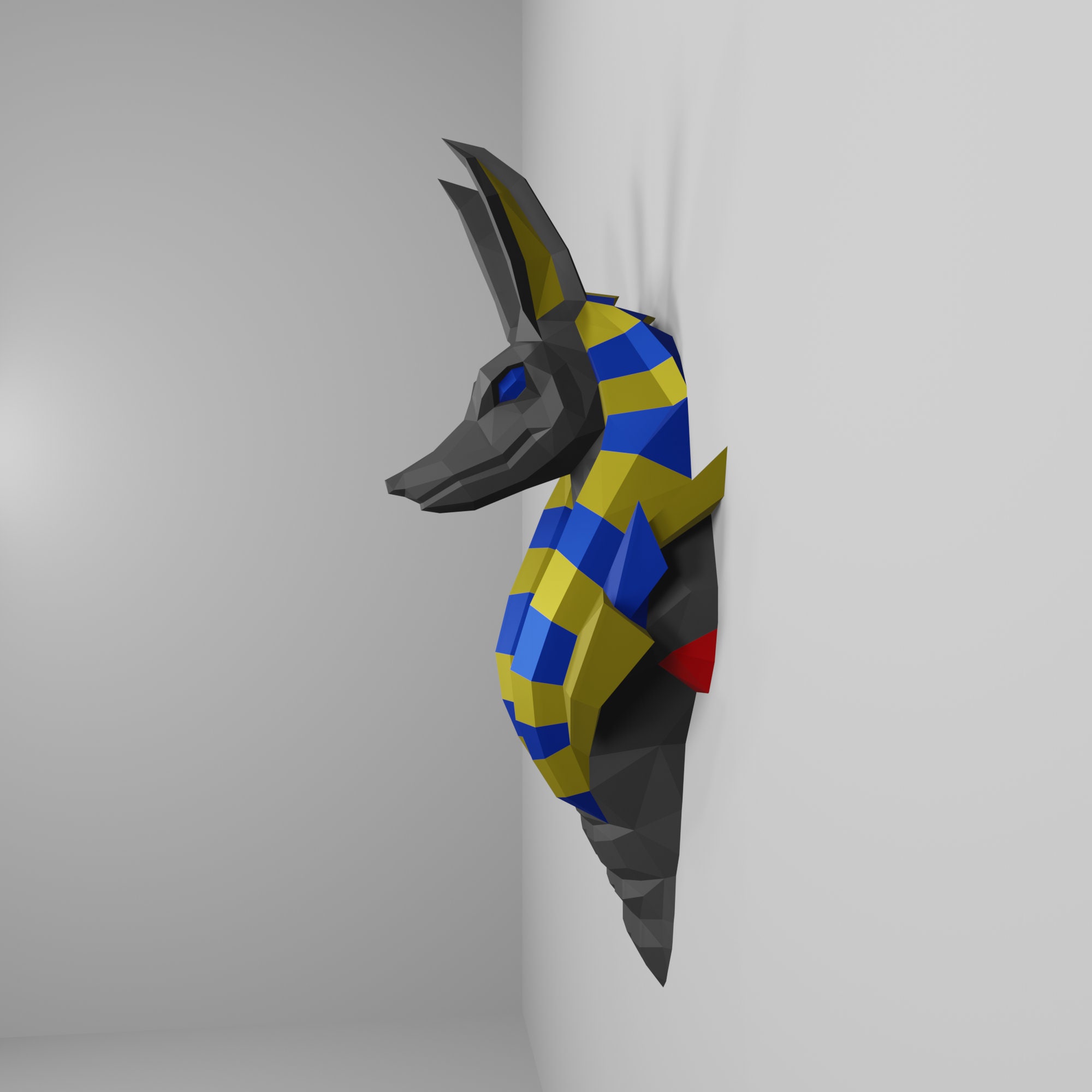 Papercraft Anubis Egyptian god formato Pdf Svg DXF. DIY | Etsy