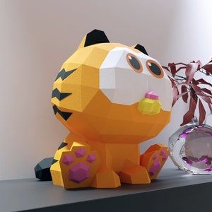 Papercraft Template Baby Cat, Format Pdf, SVG and DXF Format Compatible ...