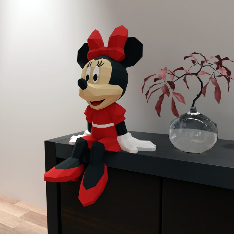 Papercraft Minnie Mouse Pdf SVG and DXF Format Compatible - Etsy Australia