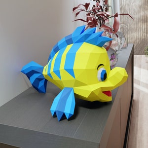 Papercraft Flounder Templates in Digital Format Pdf, Dxf and Svg ...