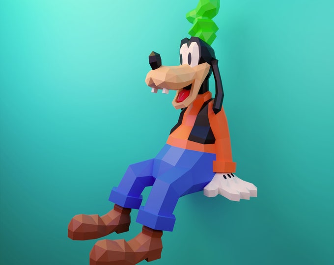 Papercraft Goofy Template, DIY PDF, FDX, Low Poly, Origami, Pepakura ...