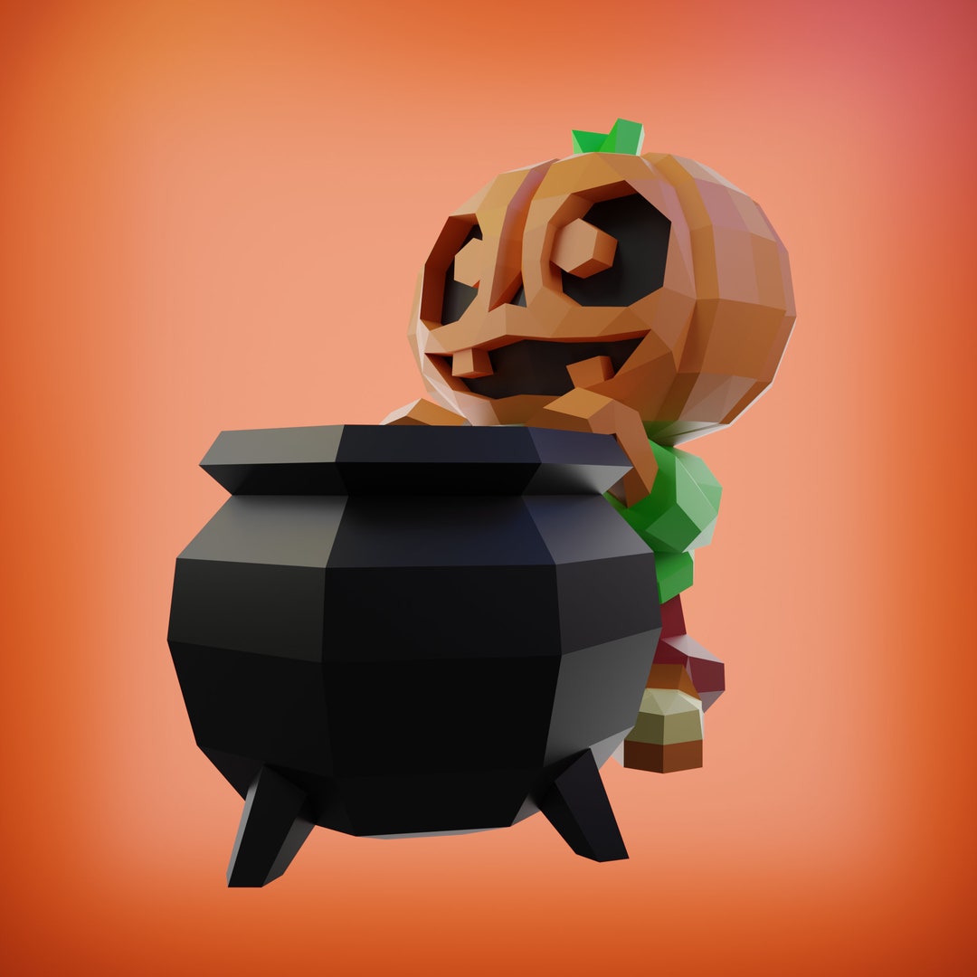 Papercraft Pumpkin Candy / Pumpkin Sweet DIY Template PDF, DXF ...