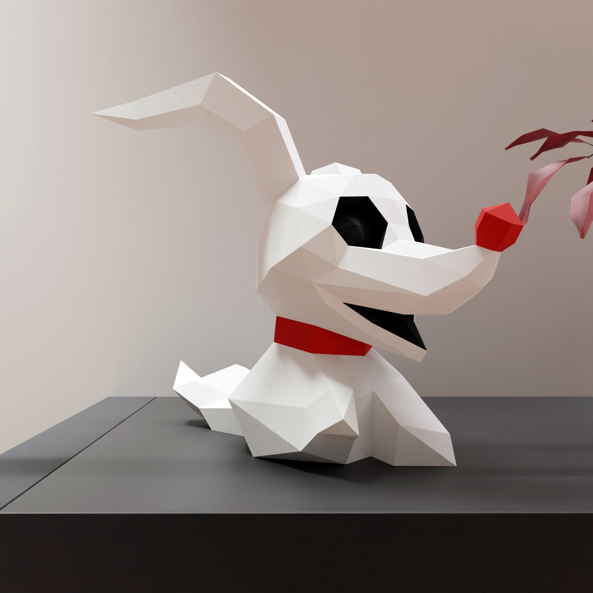 Papercraft Zero Dog Chibi, Format Pdf, SVG and DXF Format Compatible ...