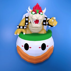 Papercraft Bowser, Wall Templates in Digital Format Pdf, Dxf and Svg ...