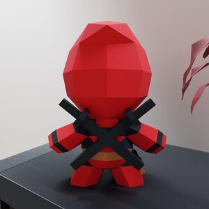 Papercraft Template Deadpool, Format Pdf, SVG and DXF Format Compatible ...