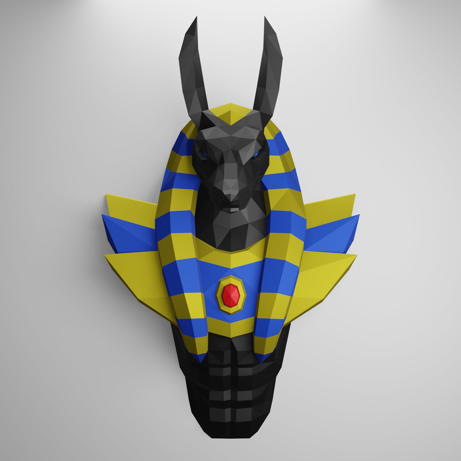 Papercraft Anubis Egyptian god formato Pdf Svg DXF. DIY | Etsy