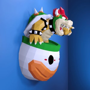 Papercraft Bowser, Wall Templates in Digital Format Pdf, Dxf and Svg ...