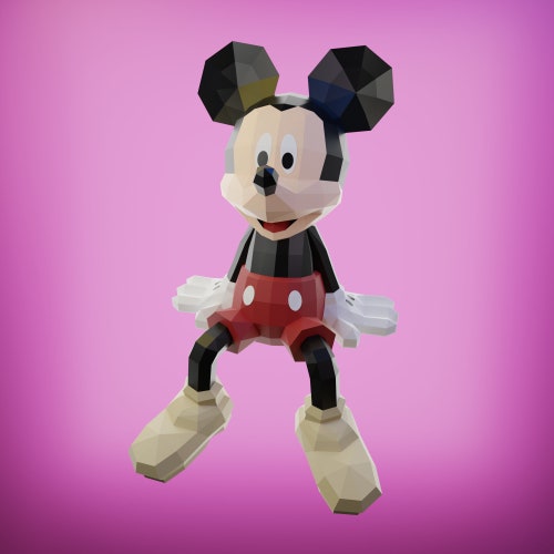 Papercraft Goofy Template DIY PDF FDX Low Poly Origami - Etsy Australia