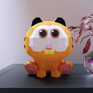 Papercraft Template Baby Cat, Format Pdf, SVG and DXF Format Compatible ...