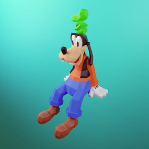 Papercraft Goofy Template, DIY PDF, FDX, Low Poly, Origami, Pepakura ...