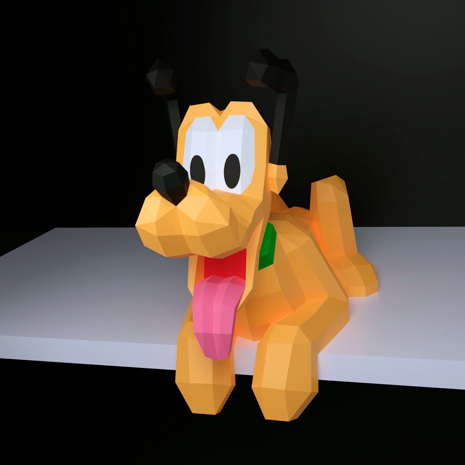 Papercraft Pluto DIY PDF FDX Svg Low Poly Origami - Etsy UK