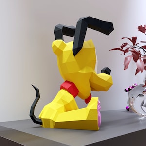 Papercraft Little Dog, Pluto, Pdf, SVG, DXF Format Compatible With Cricut and Cameo, Digital ...
