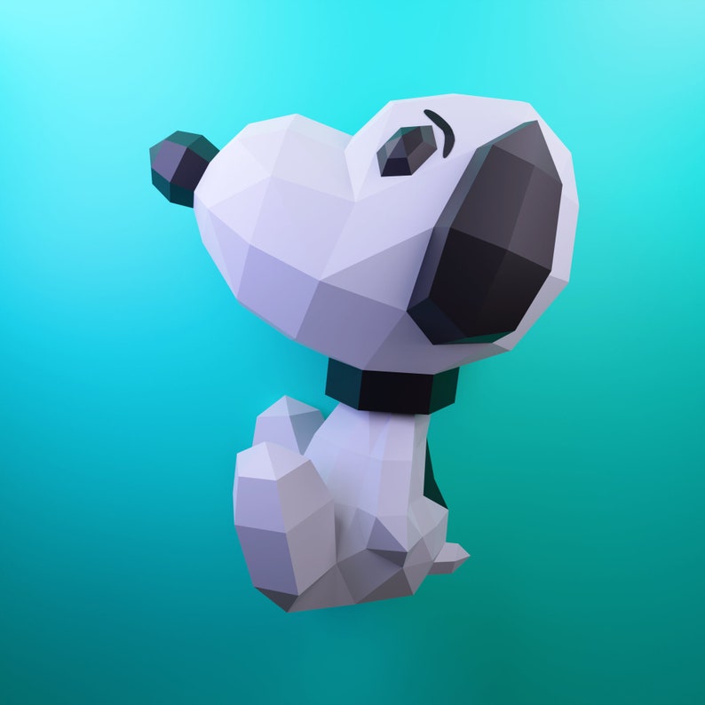 Papercraft Snoopy, Dog, Template, DIY PDF, FDX and Svg, Low Poly, Mouse ...
