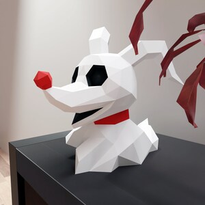 Papercraft Zero Dog Chibi, Format Pdf, SVG and DXF Format Compatible ...