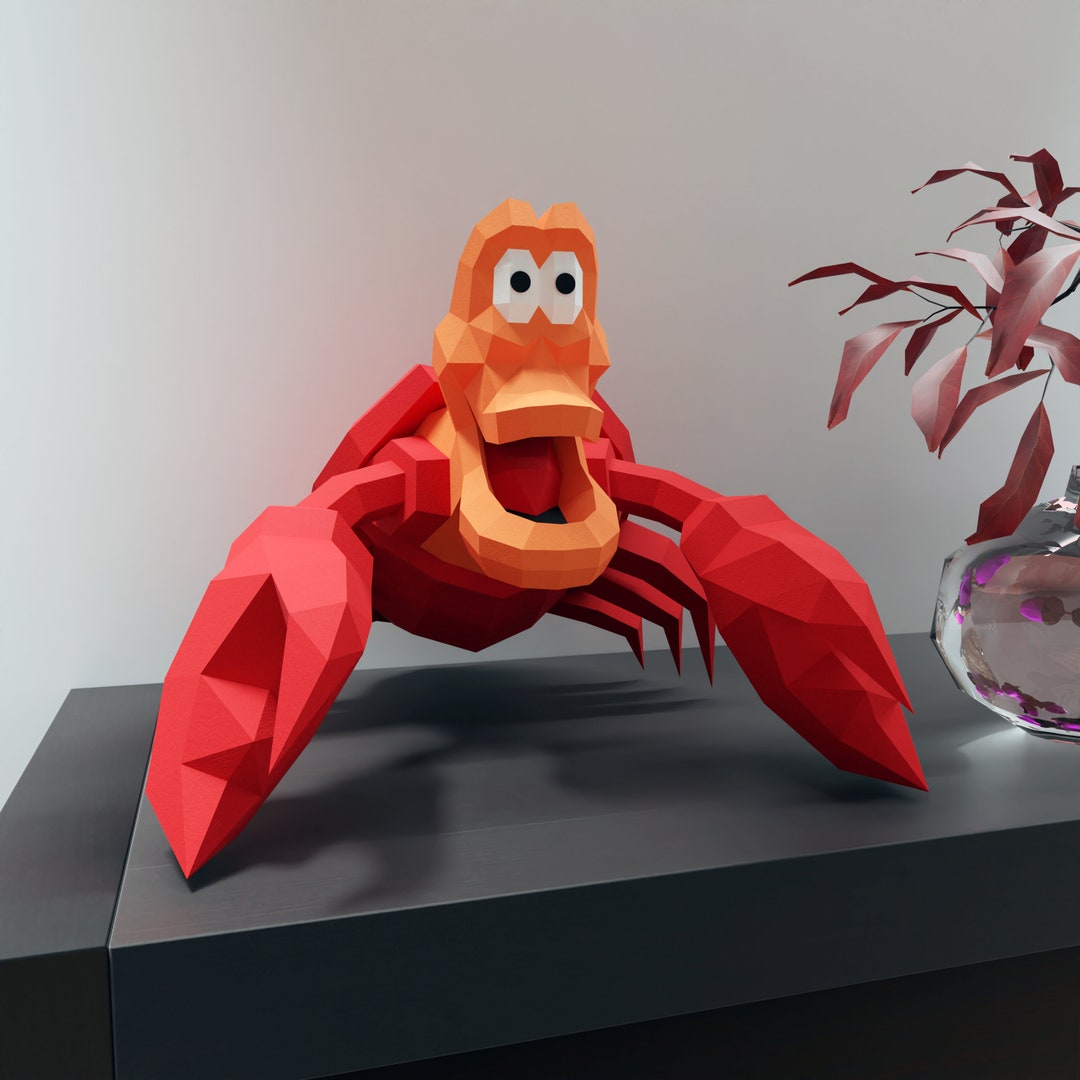 Papercraft Sebastian Crab Templates in Digital Format Pdf, Dxf and Svg ...