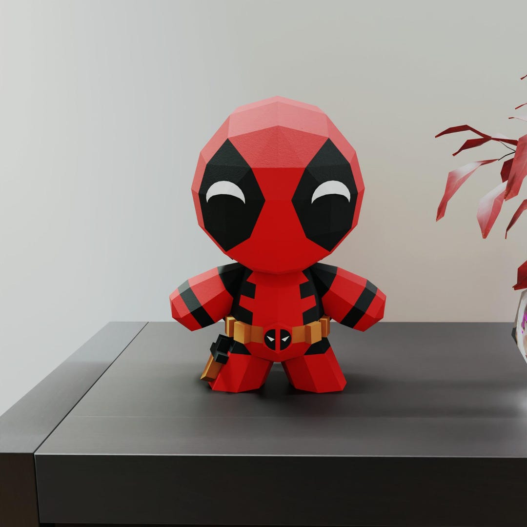 Papercraft Template Deadpool, Format Pdf, SVG and DXF Format Compatible ...