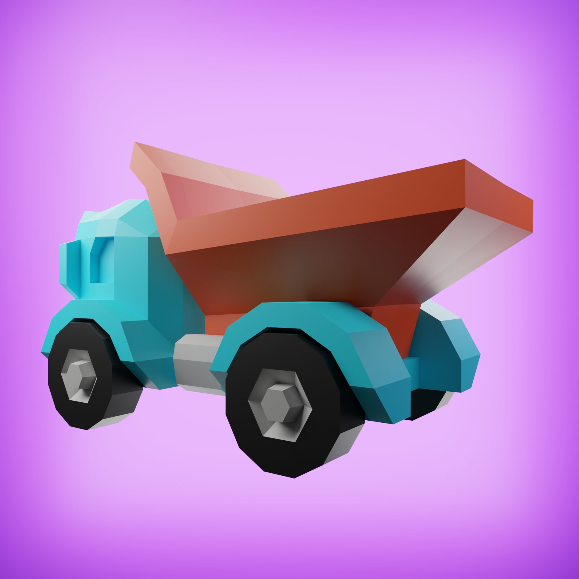 Papercraft Construction Truck DIY Templates in PDF DXF and - Etsy