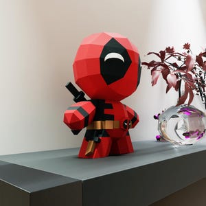 Papercraft Template Deadpool, Format Pdf, SVG and DXF Format Compatible ...