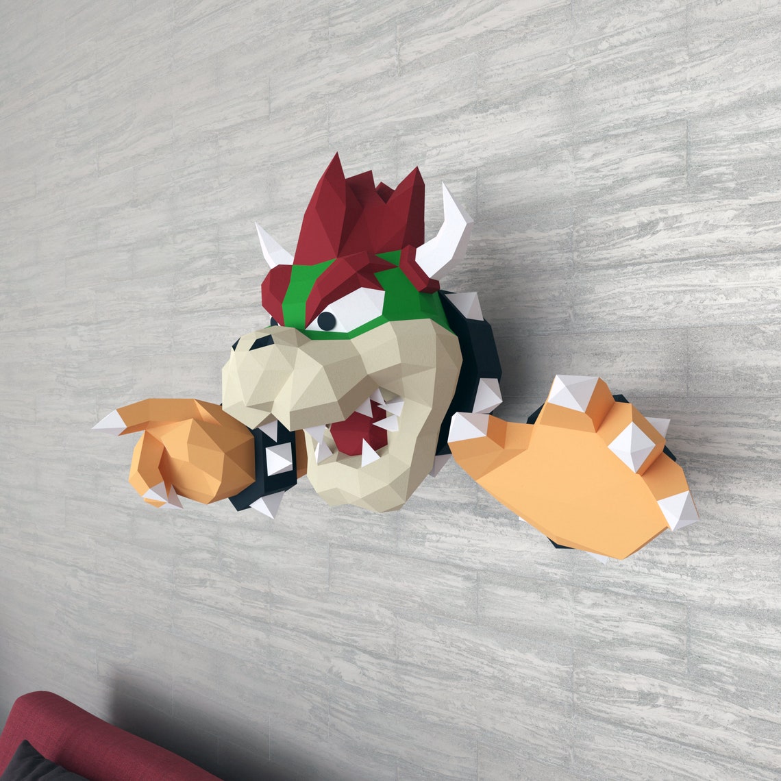 Papercraft Bowser Wall Model templates in Digital Format - Etsy Canada