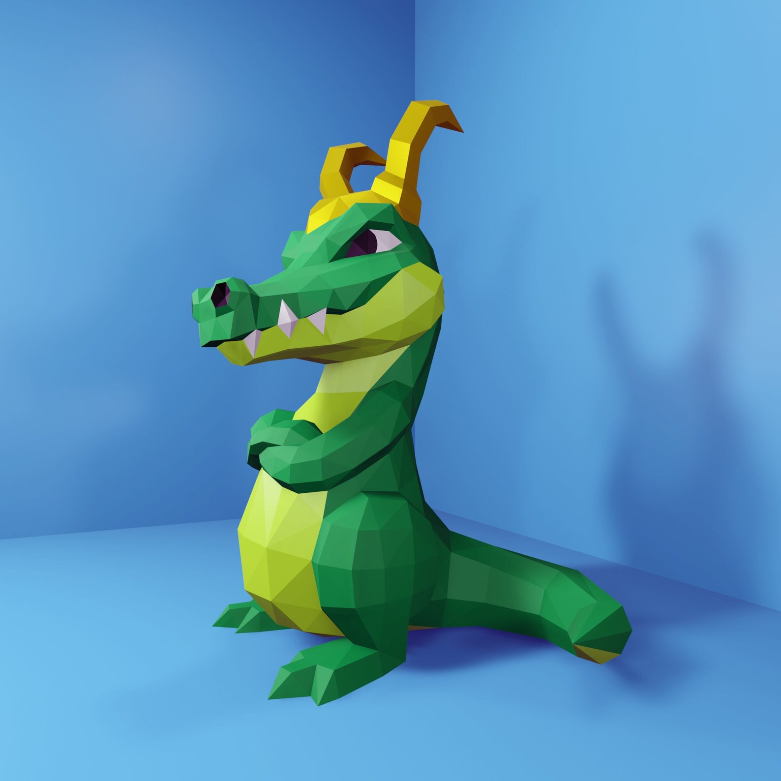 Papercraft Alligator Loki loki cocodrilo DIY KIT Template | Etsy