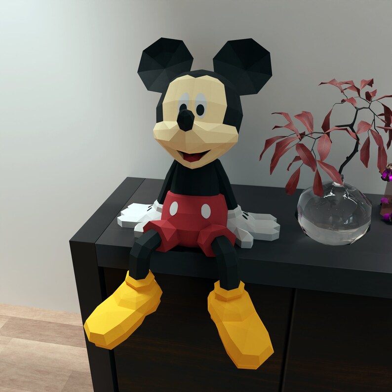 Papercraft mickey mouse Pdf SVG and DXF format compatible - Etsy France