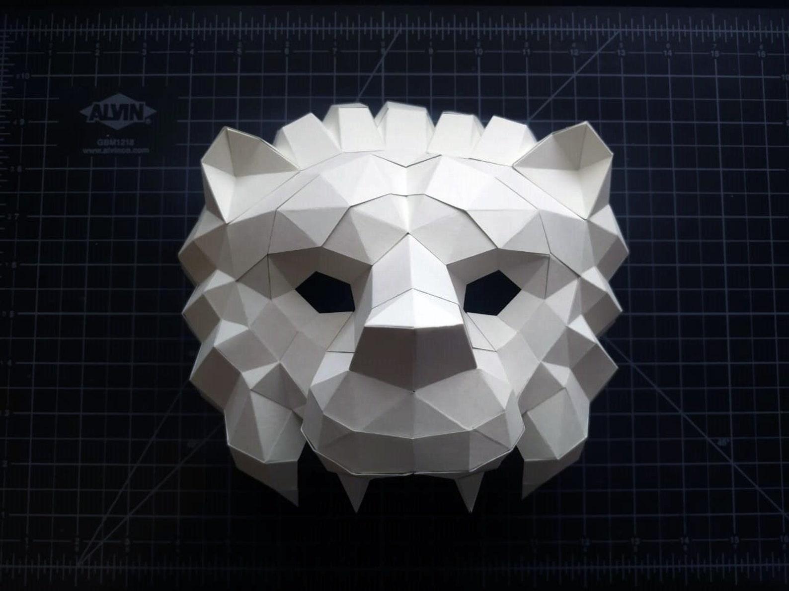 Papercraft Lion Mask Template Pdf/ Mascara Leon VIP Squid Game Template ...