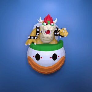 Papercraft Bowser, Wall Templates in Digital Format Pdf, Dxf and Svg ...