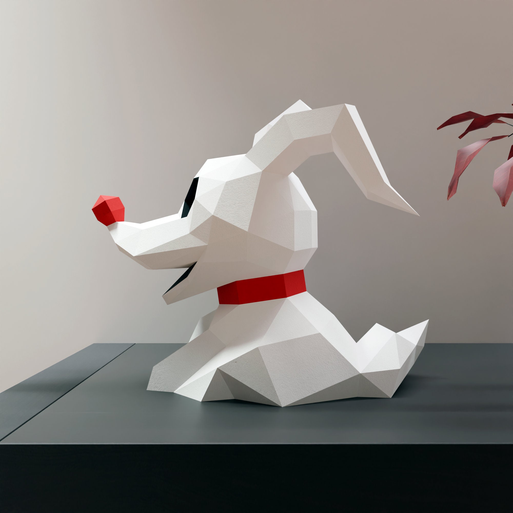 Papercraft Zero Dog Chibi, Format Pdf, SVG and DXF Format Compatible ...