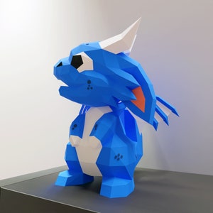 Papercraft Baby Dragon, Templates in Digital Format Pdf, Dxf and Svg ...