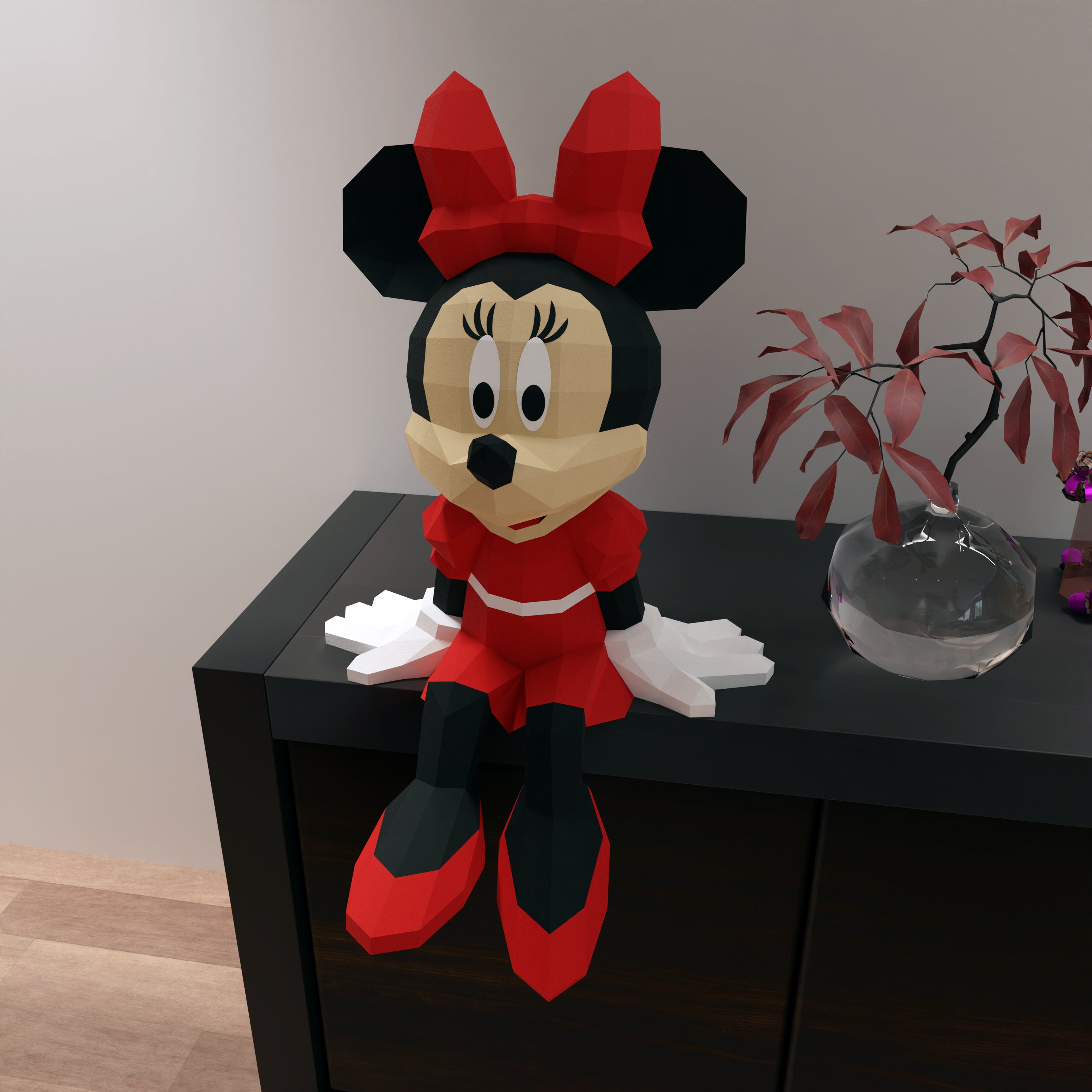 Papercraft Minnie Mouse Pdf SVG and DXF Format Compatible - Etsy Australia