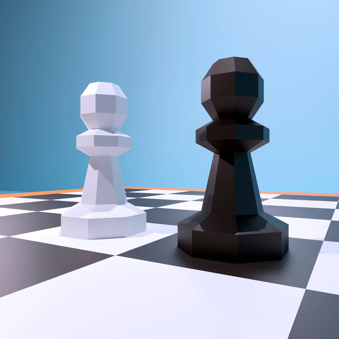 Papercraft Chess Pieces Chess Pieces DIY PDF FDX Low Poly - Etsy UK