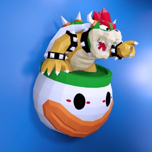 Papercraft Bowser, Wall Templates in Digital Format Pdf, Dxf and Svg ...