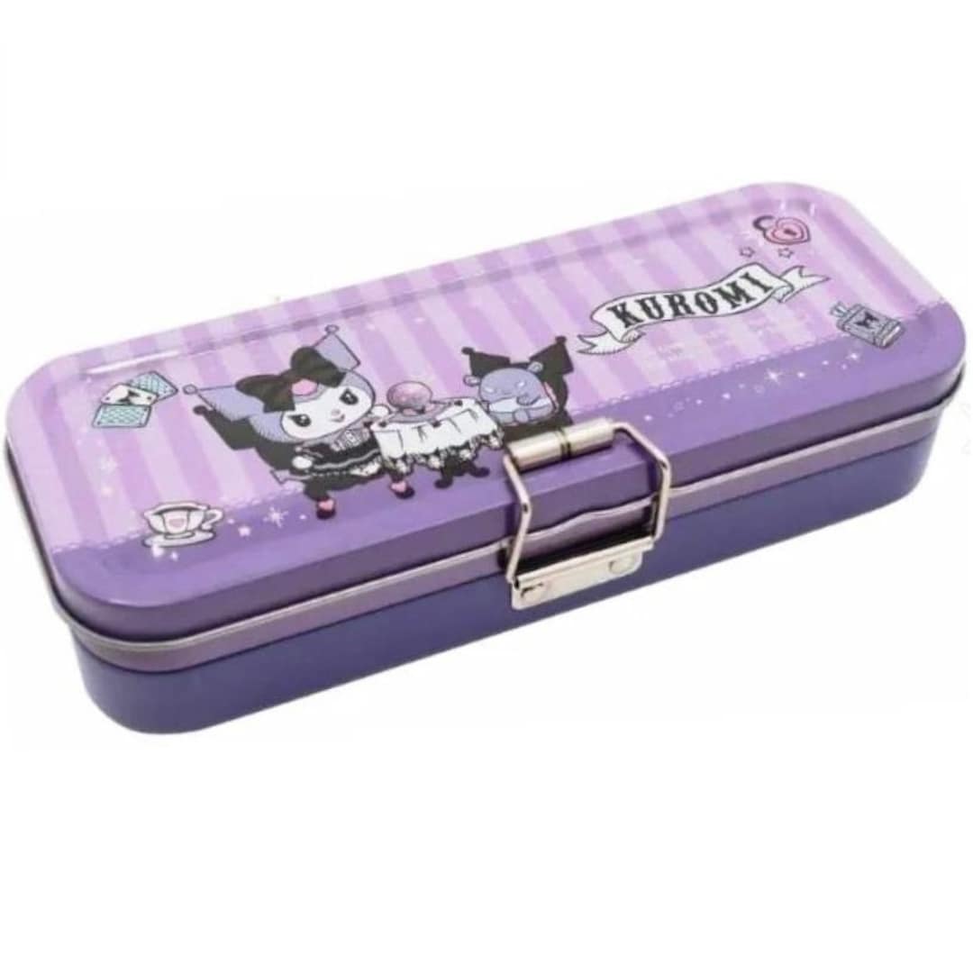 Cartoon Kuromi 3-layers Storage Box Stationery Tools Holder Case Multi ...