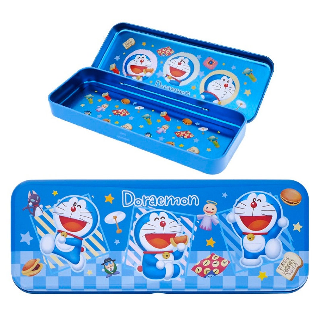 Cartoon Doraemon Pencil Pen Stationery Holder Makeup Tools Storage Box ...