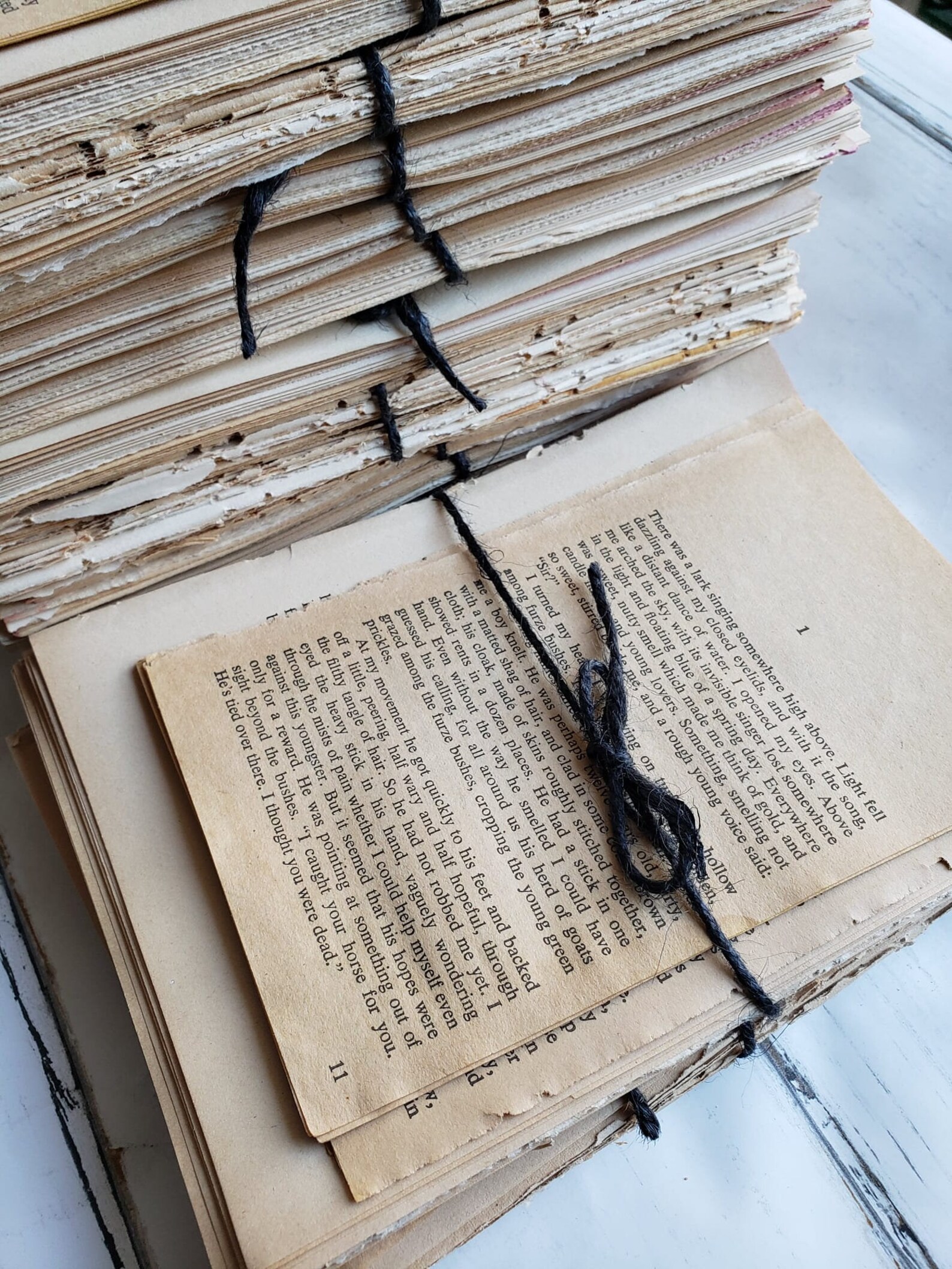 Antique 60's-90's Novel Vintage Natural Aged Paper THICK Bundle Pack ...