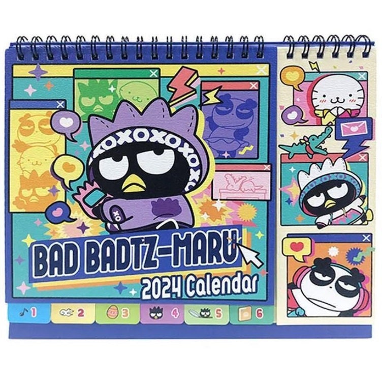 20242025 FEATURE Desktop Calendar Bad Badtz-maru Stand up Schedule College Office Booklet With ...