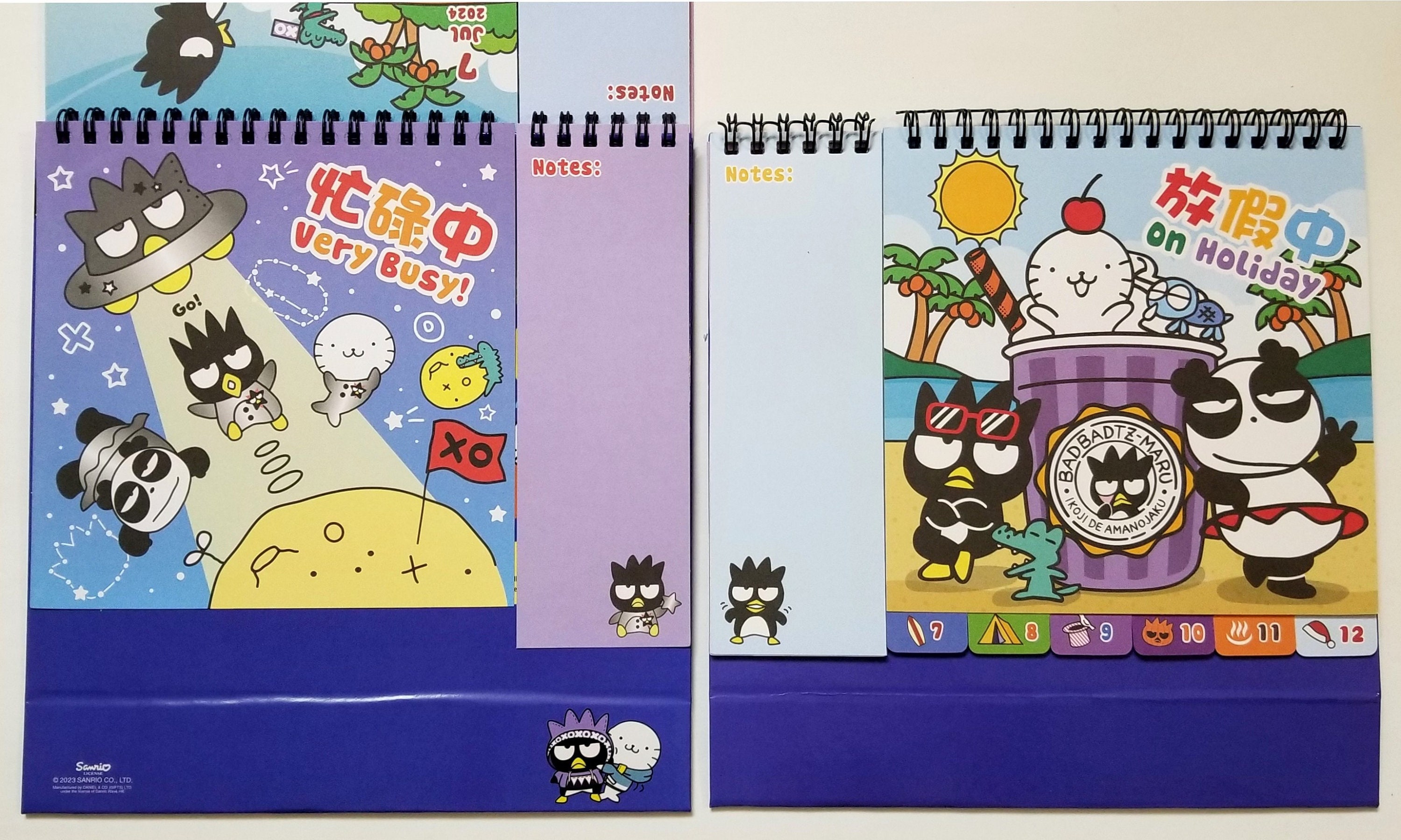 20242025 FEATURE Desktop Calendar Bad Badtz-maru Stand up Schedule ...