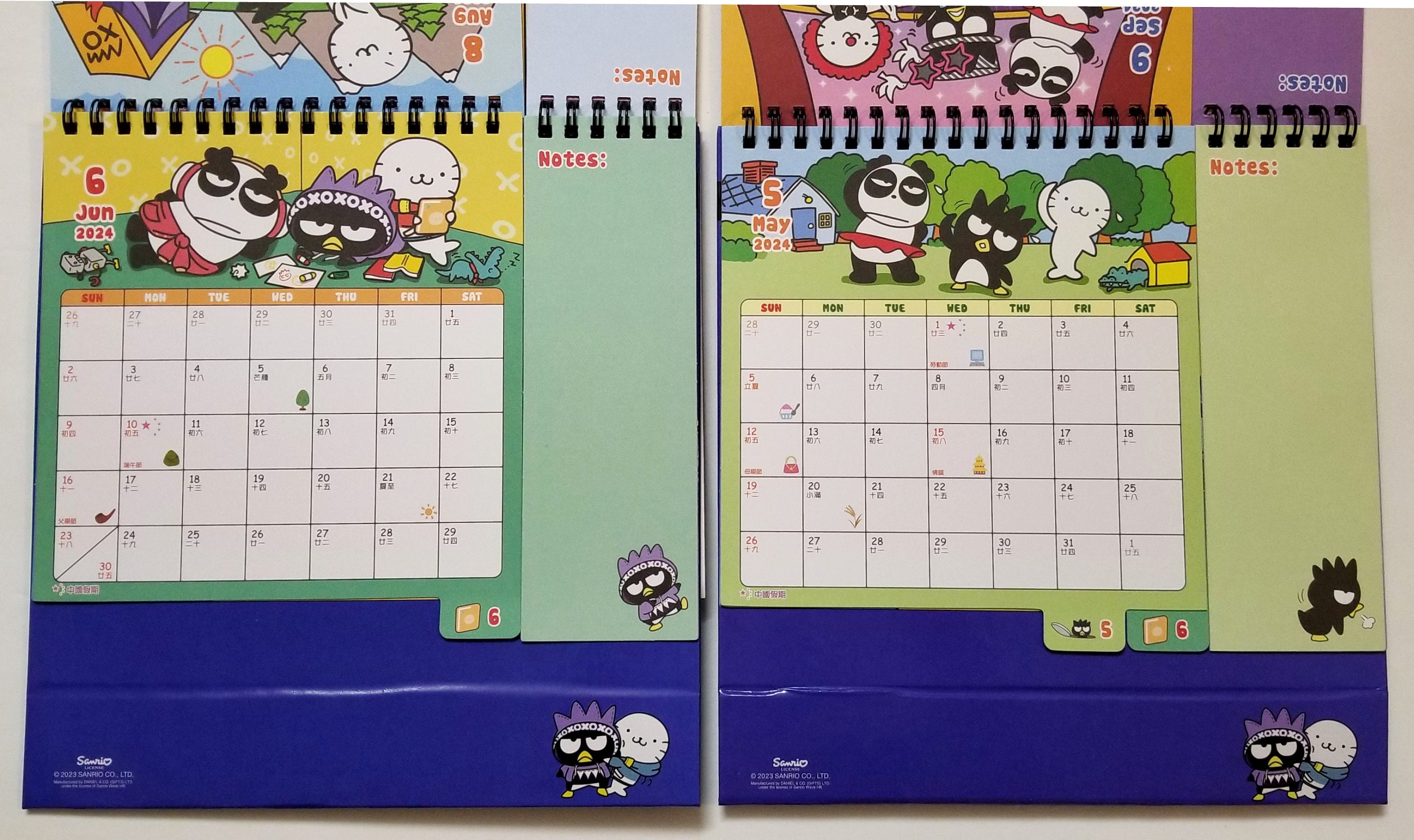 20242025 FEATURE Desktop Calendar Bad Badtz-maru Stand up Schedule ...