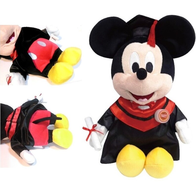 Mickey Mouse Graduation Gift Soft Huggable Stuffed Animal Plush Figure ...