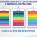 FRACTIONS POSTER, Educational Posters, Math Visual Aids, Rainbow Colors ...