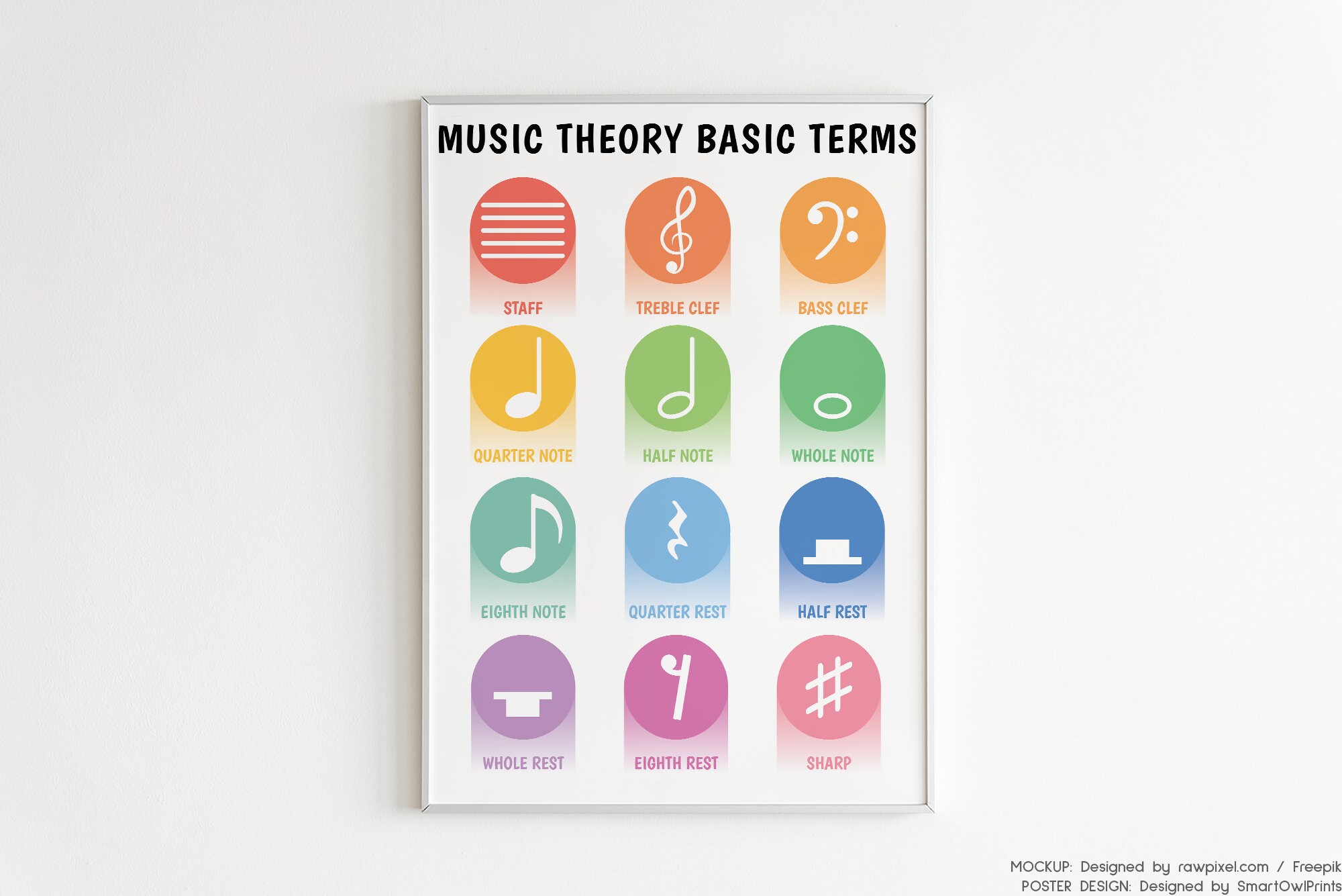 MUSIC POSTERS: Basic Terms & Music Theory - Set of 2 Posters ...