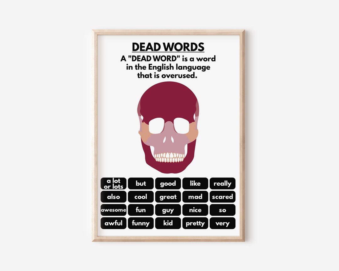 DEAD WORDS POSTER, Improving Writing Skills, English Language ...