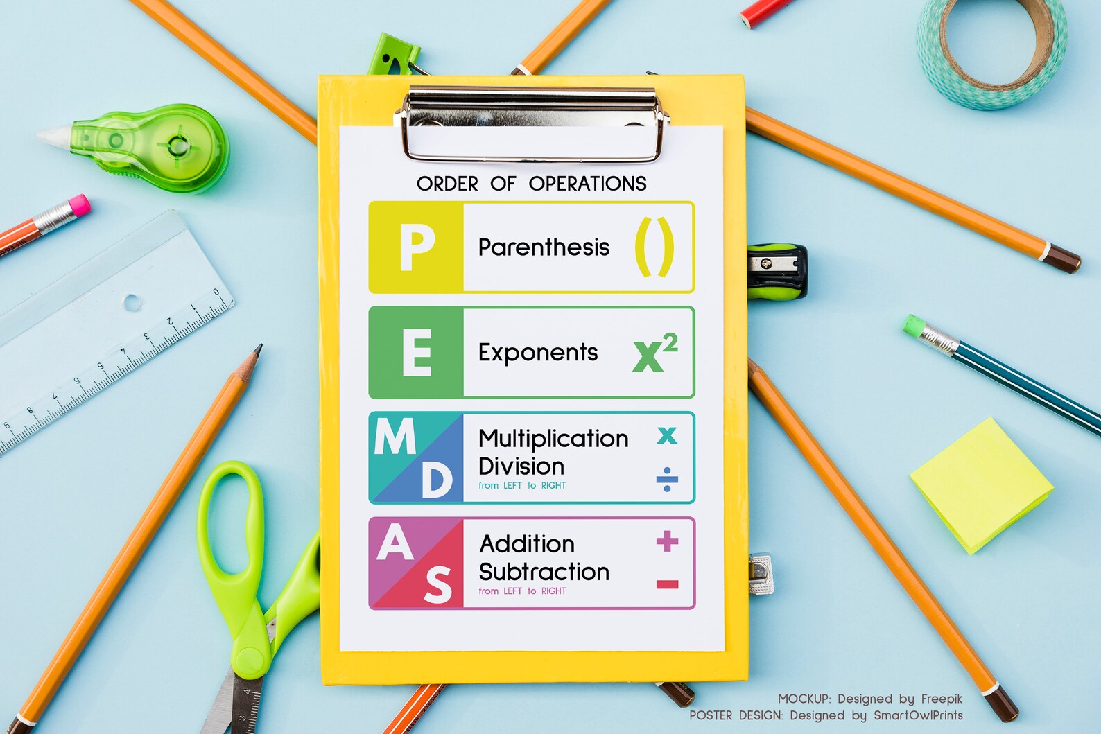 PEMDAS POSTER Learn Order of Operations Printable | Etsy